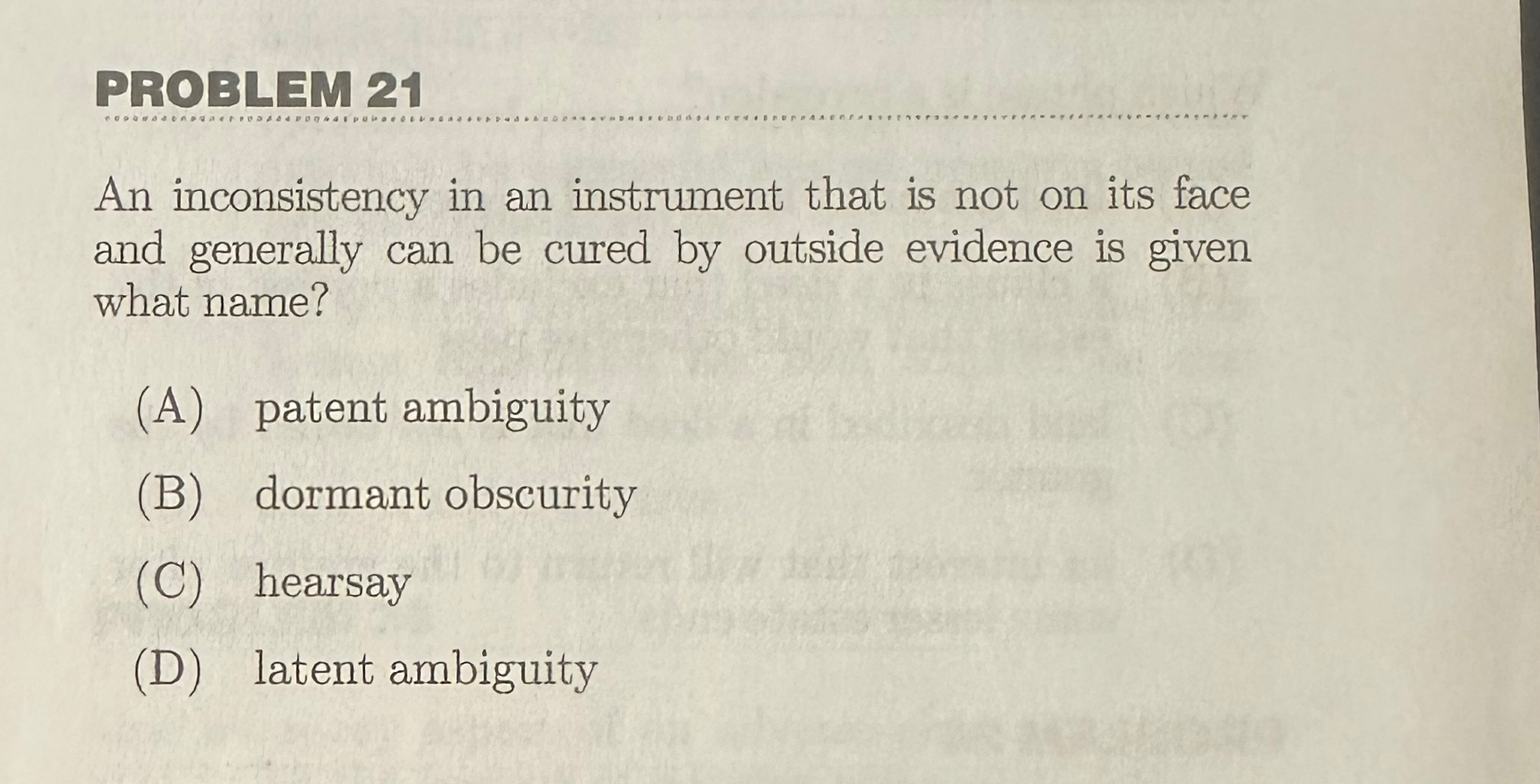 Solved PROBLEM 21An inconsistency in an instrument that is | Chegg.com