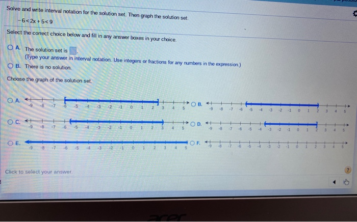 Solved Solve and write interval notation for the solution | Chegg.com