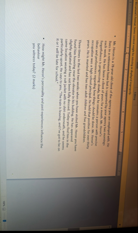 Solved document's format. Some content might be missing or | Chegg.com