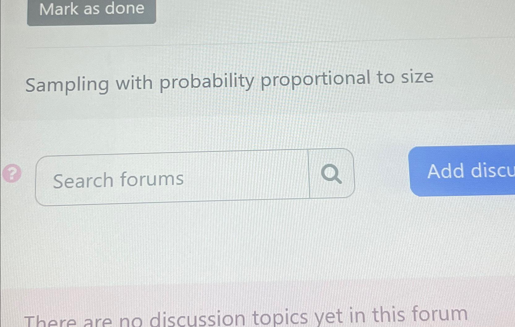 Solved Sampling with probability proportional to size | Chegg.com