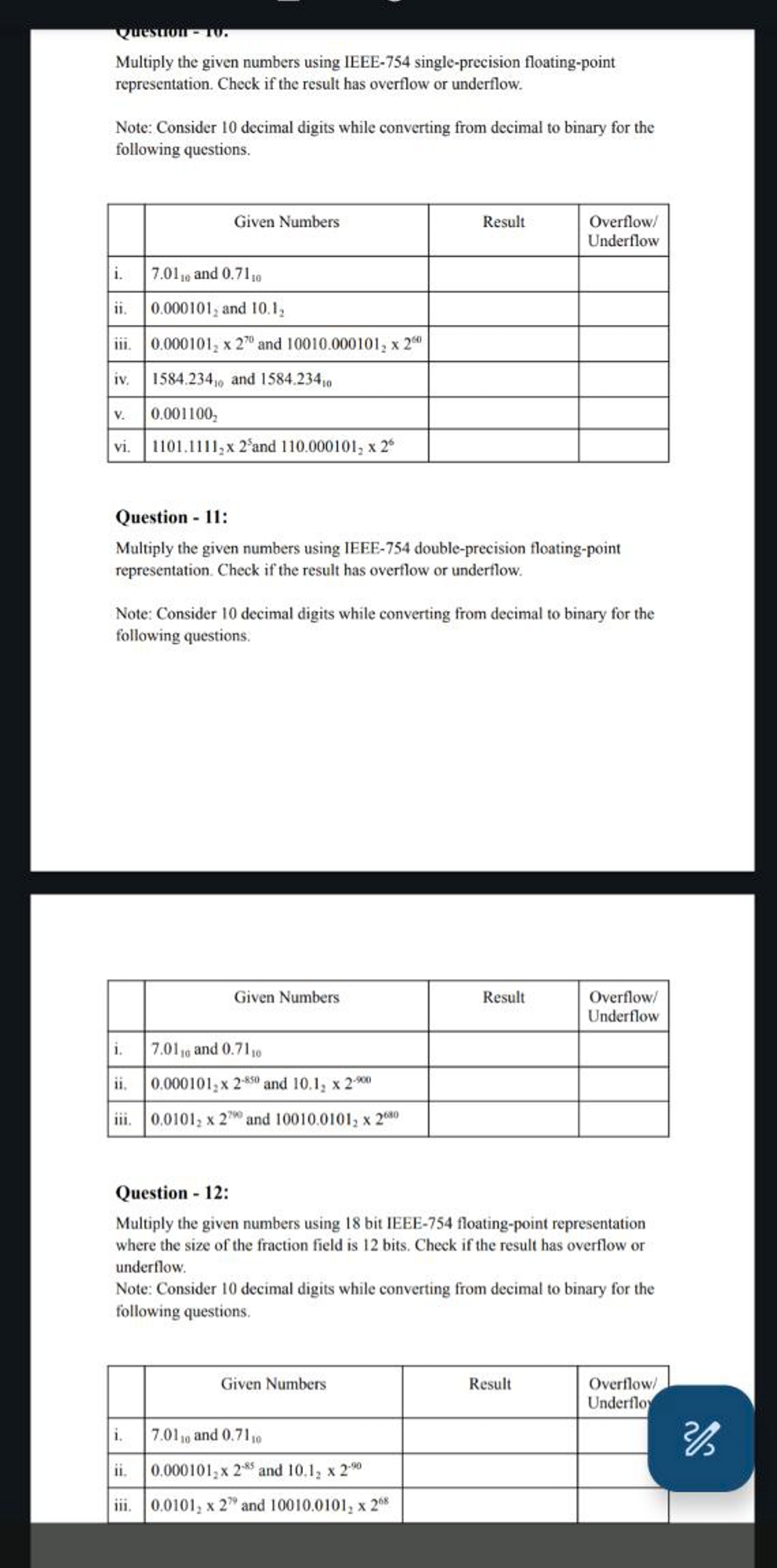 Solved I need all questions answer. Multiply the given | Chegg.com