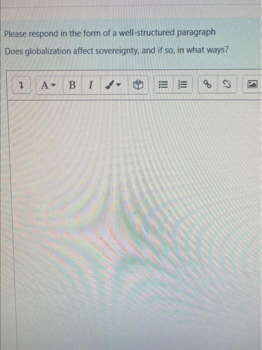 Please respond in the form of a well-structured | Chegg.com