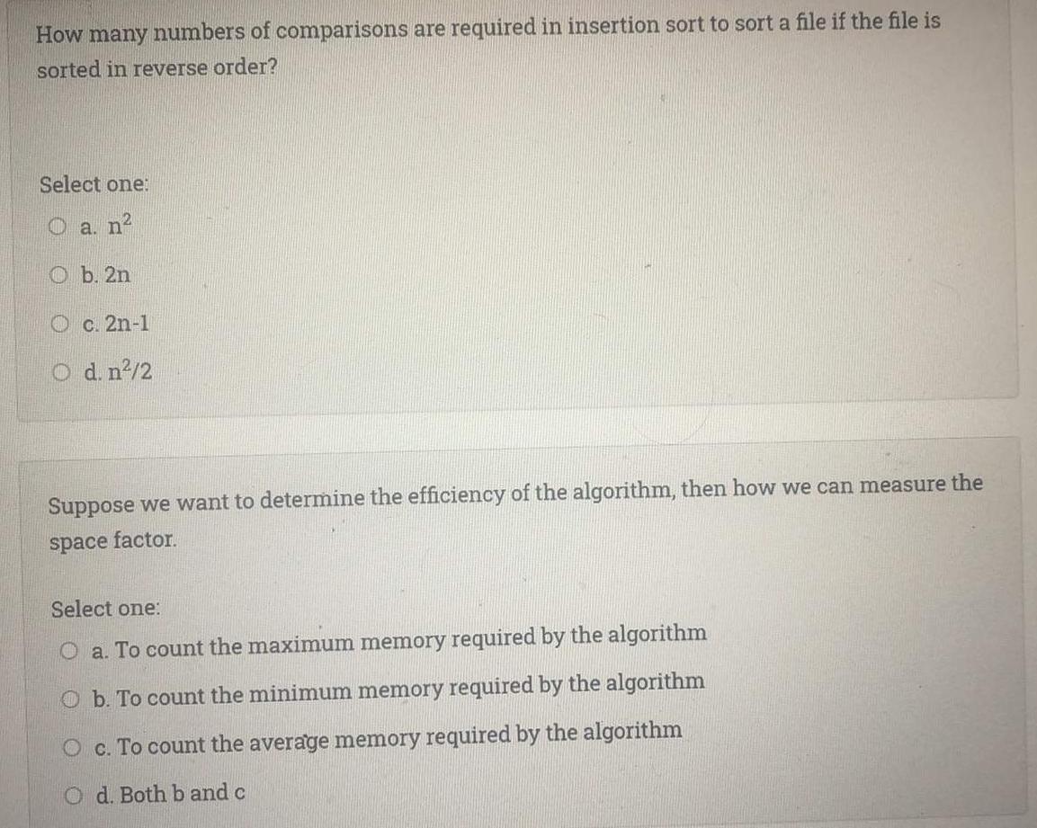 Solved How many numbers of comparisons are required in | Chegg.com