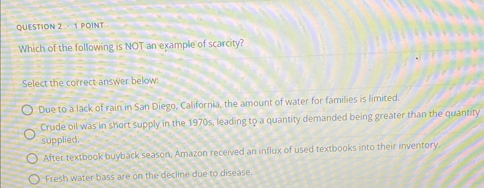 Solved QUESTION 2 - 1 ﻿POINTWhich of the following is NOT an | Chegg.com