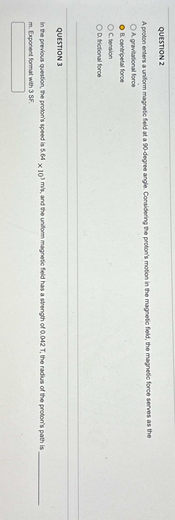 Solved QUESTION 2A proton enters a uniform magnetic field at | Chegg.com