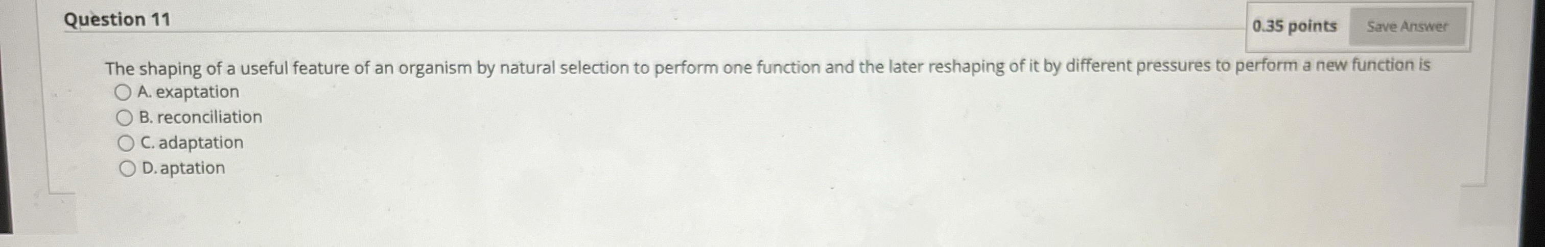Solved Question 110.35 ﻿pointsThe shaping of a useful | Chegg.com
