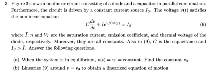 Solved Figure 3 ﻿shows a nonlinear circuit consisting of a | Chegg.com