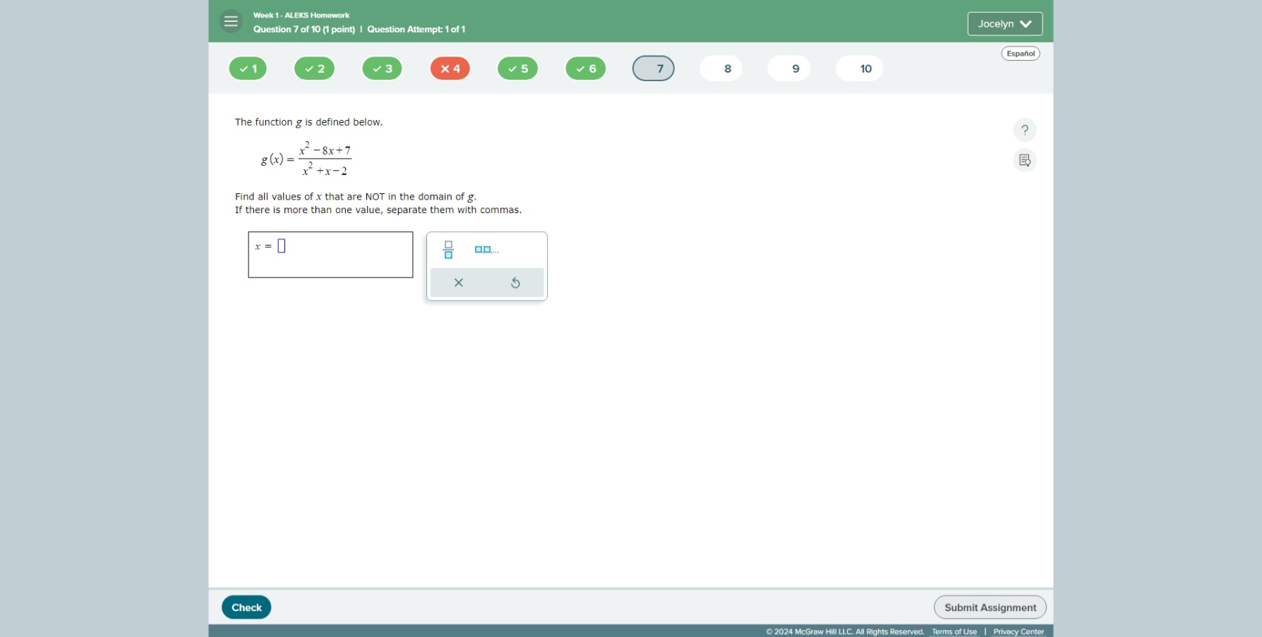 Solved The function g ﻿is defined | Chegg.com