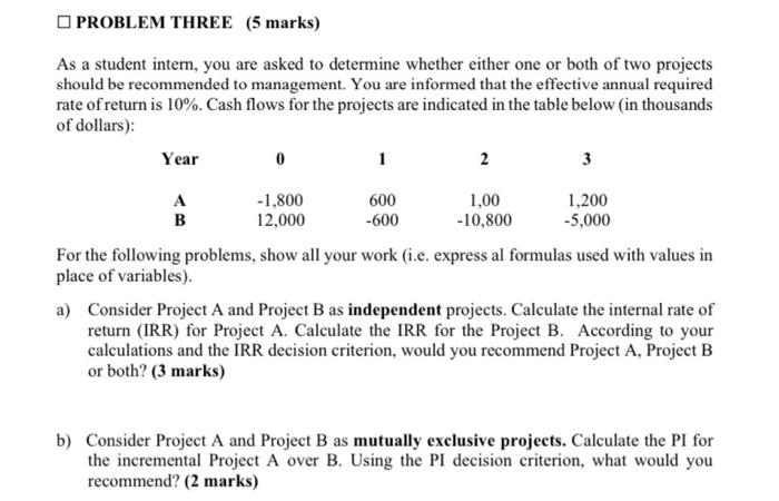 Solved As a student intern, you are asked to determine | Chegg.com