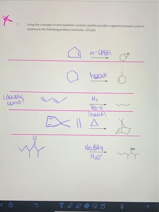 Solved x 7 Using the concepts of retrosynthetic analysis, | Chegg.com