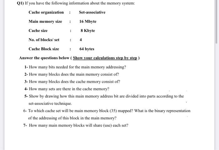 Solved Q1) If you have the following information about the | Chegg.com