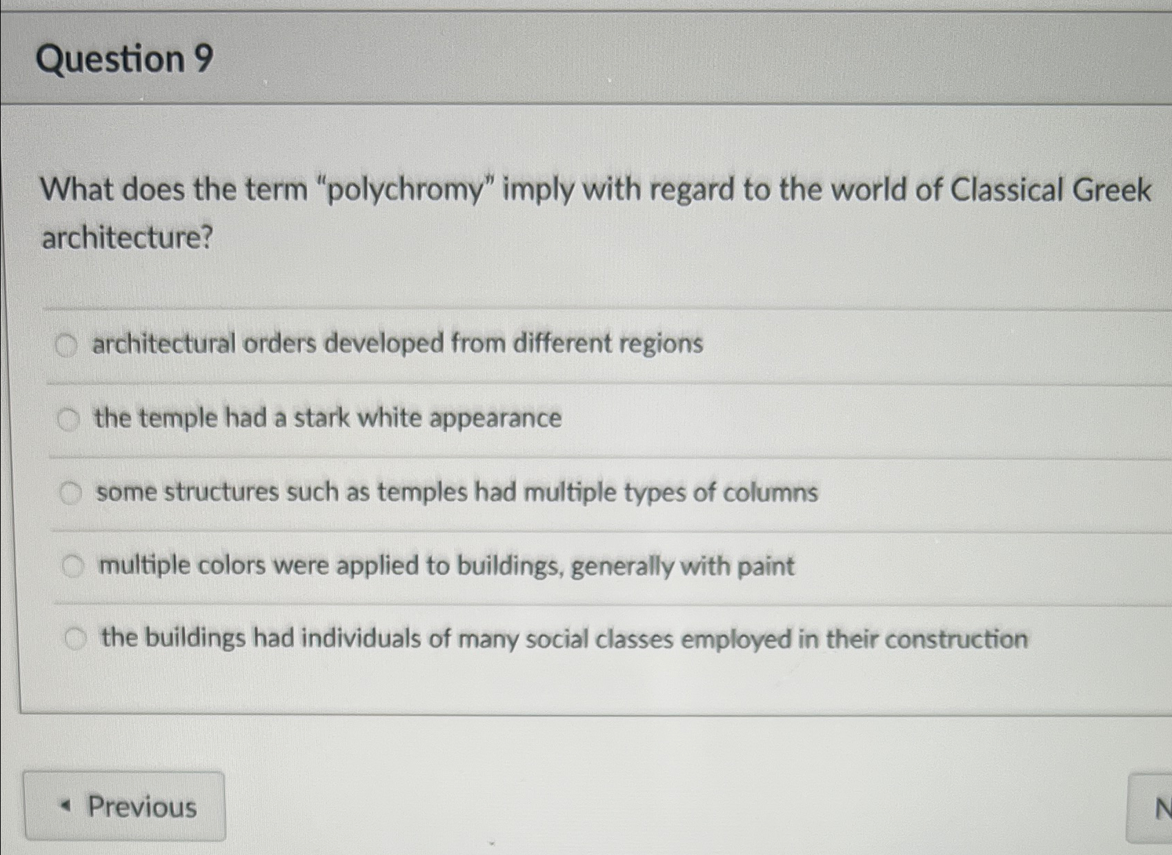 Solved Question 9What does the term Solved Question 9What does the term
