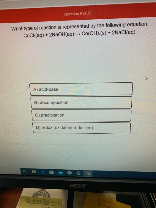 Solved Question 6 of 29 Balance the following chemical | Chegg.com
