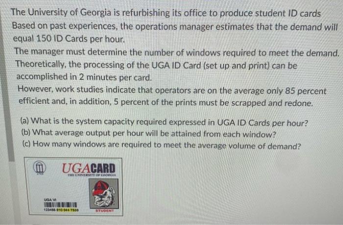 Solved The University of Georgia is refurbishing its office | Chegg.com