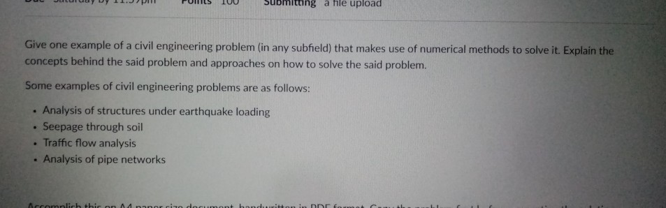Solved ng a he upload Give one example of a civil | Chegg.com