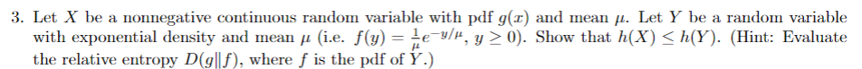 Solved Let x ﻿be a nonnegative continuous random variable | Chegg.com