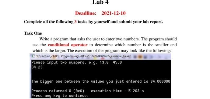 Solved Lab 4 Deadline: 2021-12-10 Complete all the following | Chegg.com