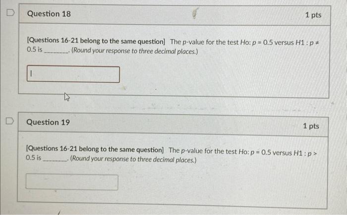 Solved [Questions 16−21 belong to the same question] In a | Chegg.com