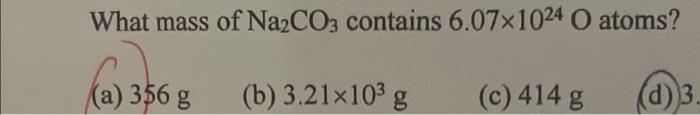 Solved What mass of \\( \\mathrm{Na}_{2} \\mathrm{CO}_{3} | Chegg.com