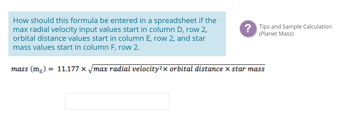 Solved How should this formula be entered in a spreadsheet | Chegg.com