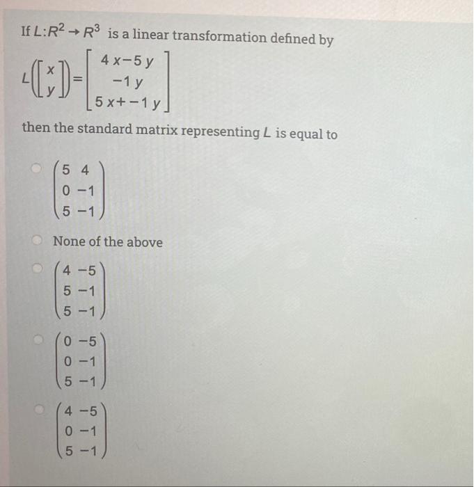 Solved a If L:R2 R3 is a linear transformation defined by | Chegg.com