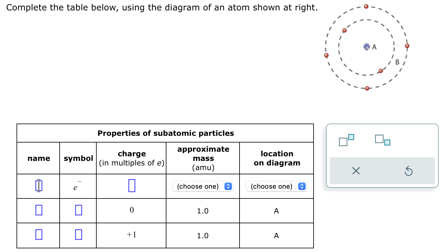 Solved Complete the table below, using the diagram of an | Chegg.com