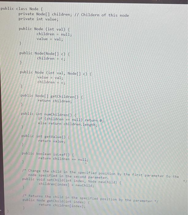 Solved 5.(i) (6 marks) Complete the provided Java class | Chegg.com