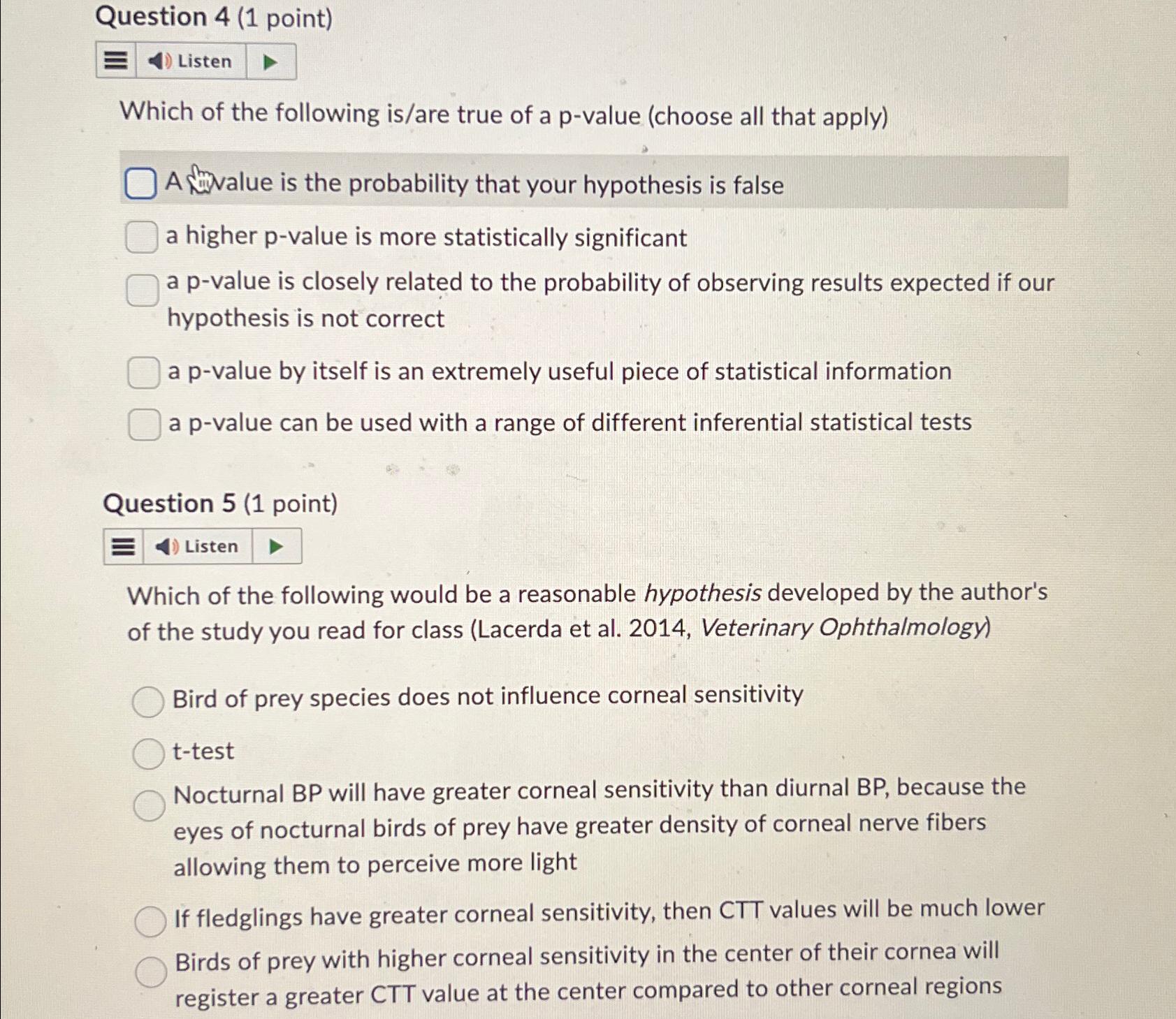 Solved Question 4 (1 ﻿point)ListenWhich of the following | Chegg.com