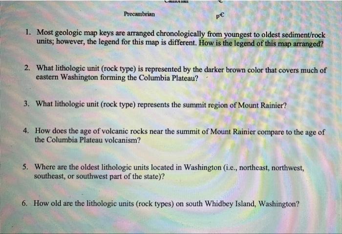 Exercise 8 - Interpreting Geologic History Activity | Chegg.com