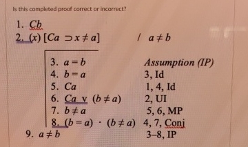 Is this completed proof correct or incorrect?Cb | Chegg.com