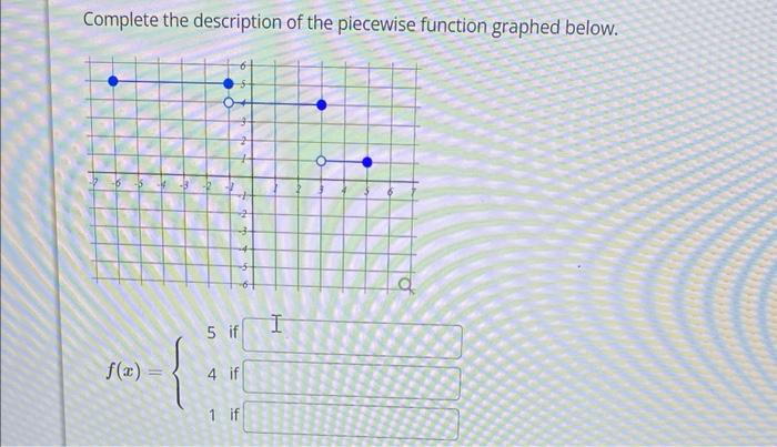 Solved Complete the equation for the piecewise function | Chegg.com
