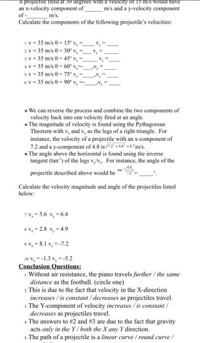 Solved Name: Projectile Motion (Intro) PhET Simulations Lab | Chegg.com