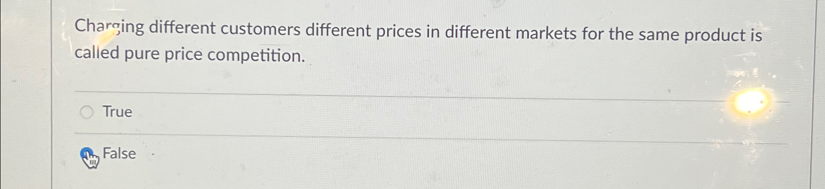 Solved Charging different customers different prices in | Chegg.com