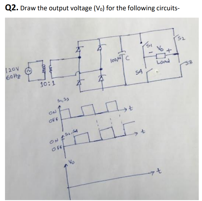 Solved Please draw Vo ﻿for the circuit based on ﻿Vin and the | Chegg.com