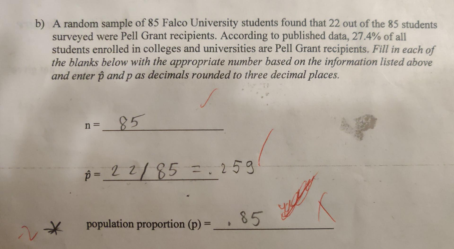 Solved How do you find the population proportion (p)? I am | Chegg.com