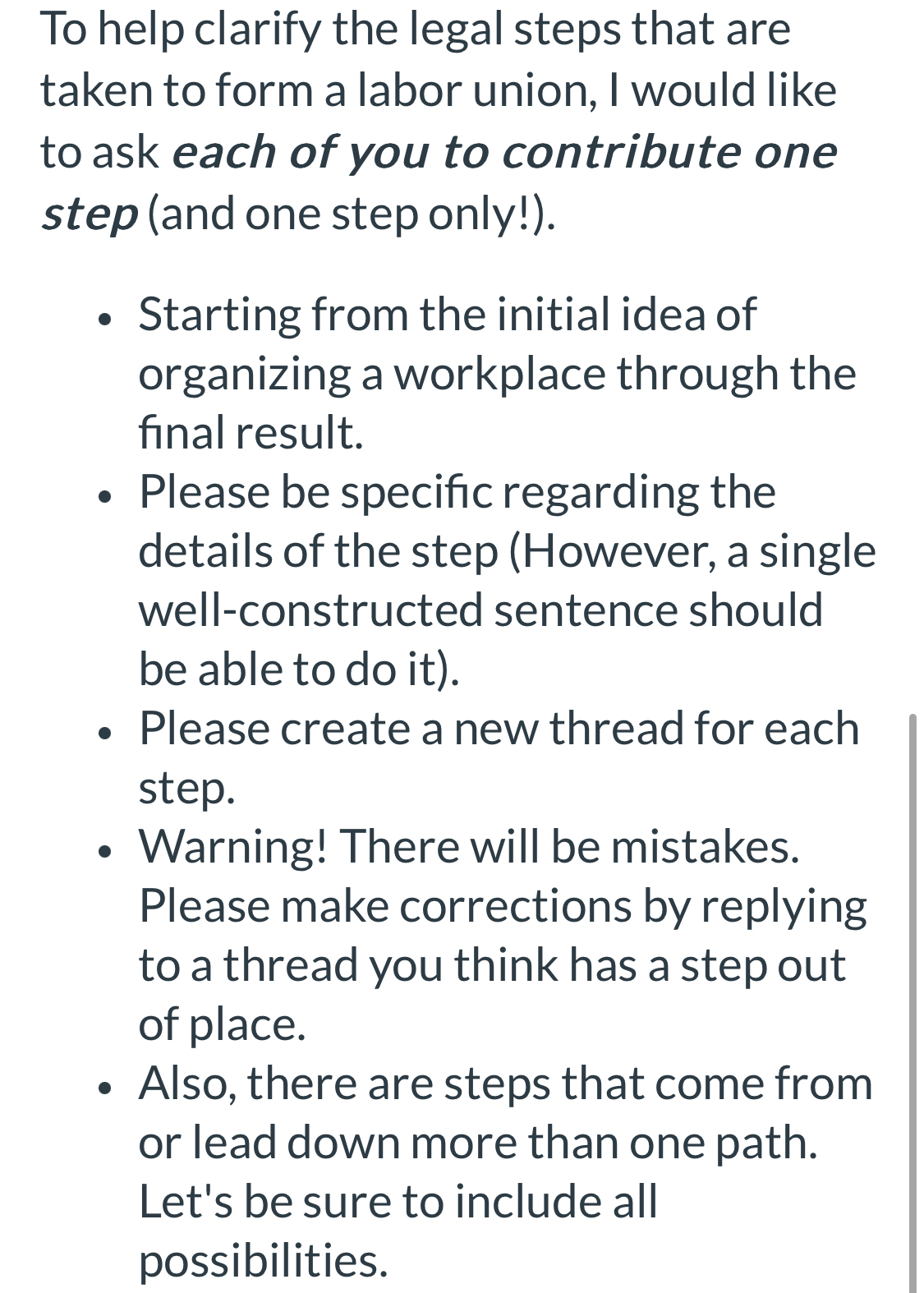 Solved To help clarify the legal steps that are taken to | Chegg.com
