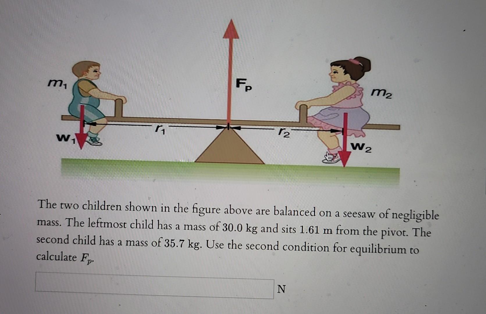 Solved Two children of mass 17 kg and 32 kg sit balanced on | Chegg.com