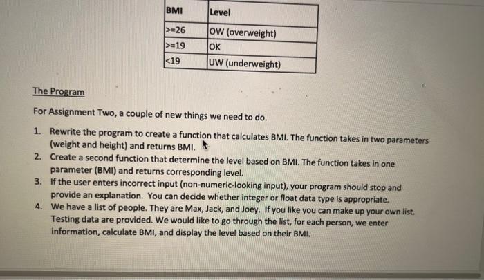 Solved using python, first pictures are directions, then my | Chegg.com