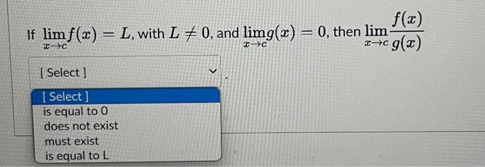 Solved If \\( \\lim _{x \\rightarrow c} f(x)=L \\), with \\( | Chegg.com
