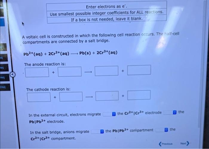 Solved Enter electrons as e. Use smallest possible integer | Chegg.com