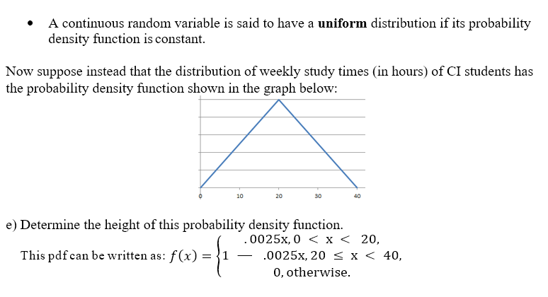 Solved A continuous random variable is ﻿said to ﻿have a | Chegg.com