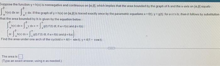 Solved Suppose the function y=h(x) is nonnegative and | Chegg.com