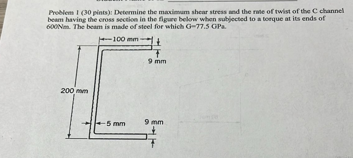 Solved Problem 1 (30 pints): Determine the maximum shear | Chegg.com Solved Problem 1 (30 pints): Determine the maximum shear | Chegg.com