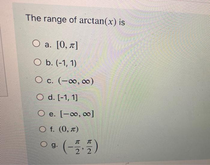 Solved The value of arccos(1) is Answer: In(x) lim x= x2 + | Chegg.com