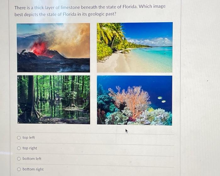 Solved There is a thick layer of limestone beneath the state | Chegg.com