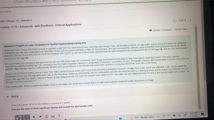 Solved Hebec's Program to Lower Cholesterol in Familial | Chegg.com