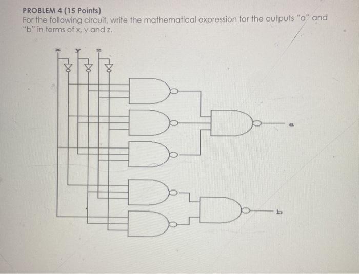 Solved PROBLEM 4 (15 Points) For the following circuit, | Chegg.com