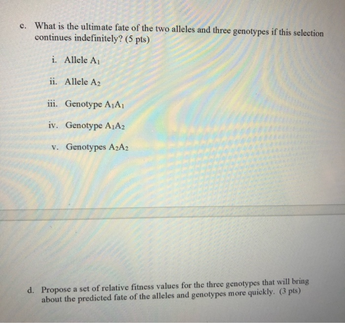 2. Consider a population with a trait controlled by a | Chegg.com