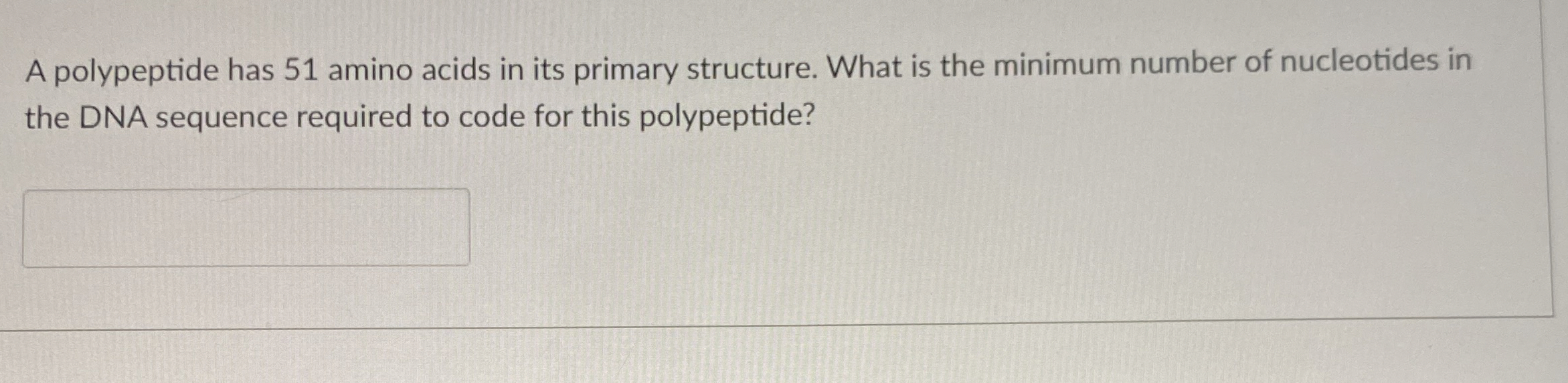 Solved A polypeptide has 51 ﻿amino acids in its primary | Chegg.com