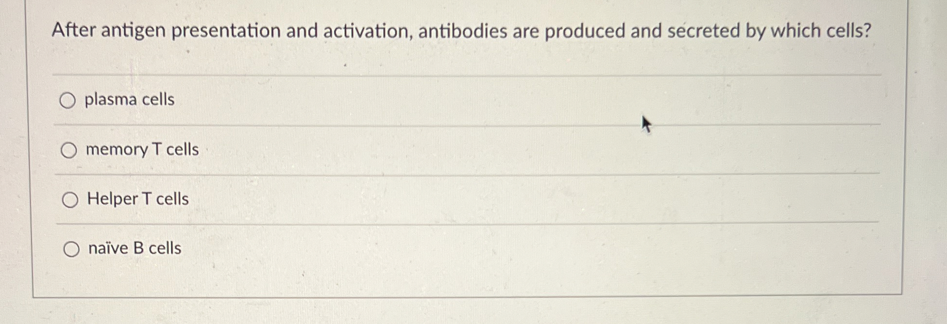 Solved After antigen presentation and activation, antibodies | Chegg.com